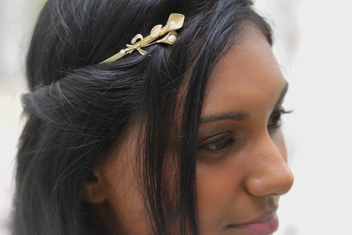 Calla Lilies Branch Goddess Crown – Avigail Adam