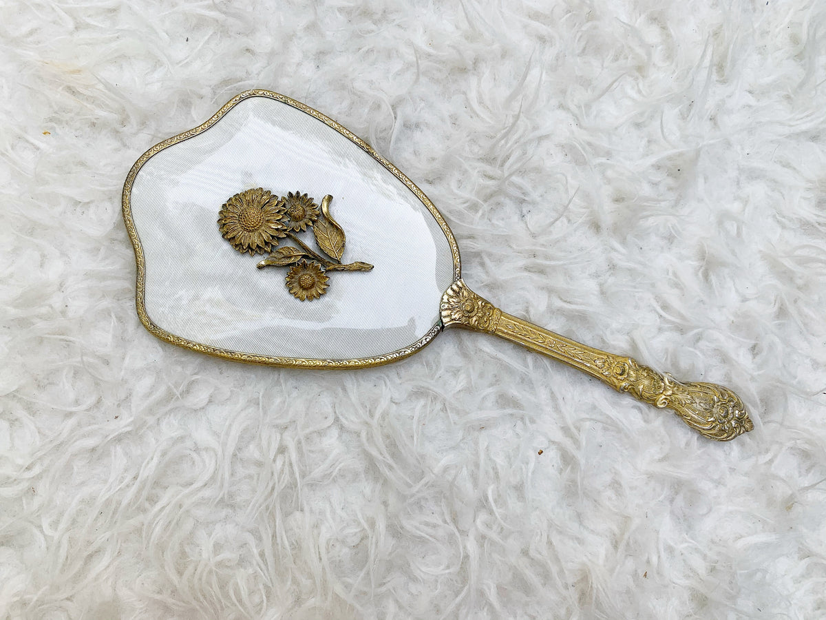 Antique Sunflowers Hand Mirror – Avigail Adam